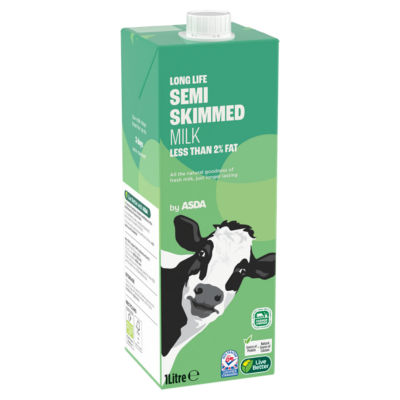 ASDA Long Life Semi Skimmed Milk 1 Litre - ASDA Groceries