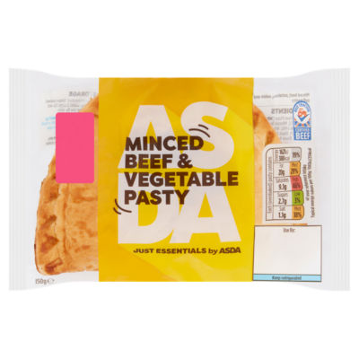 JUST ESSENTIALS by ASDA Just Essentials Minced Beef & Vegetable Pasty ...