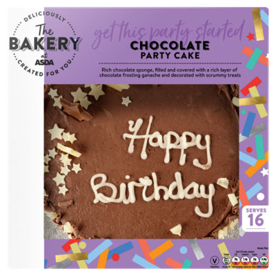 The BAKERY at ASDA The Bakery at Chocolate Party Cake - ASDA Groceries