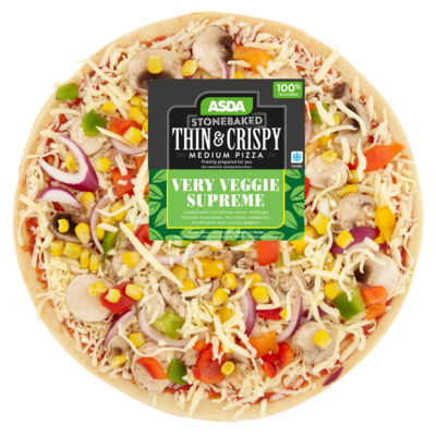 ASDA Thin & Crispy 10" Pizza Very Veggie Supreme - ASDA Groceries