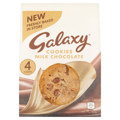 Galaxy 4 Cookies Milk Chocolate - ASDA Groceries