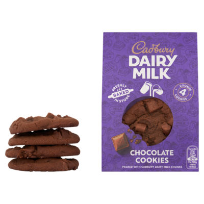 Cadbury Dairy Milk Chocolate Cookies 4pk - ASDA Groceries