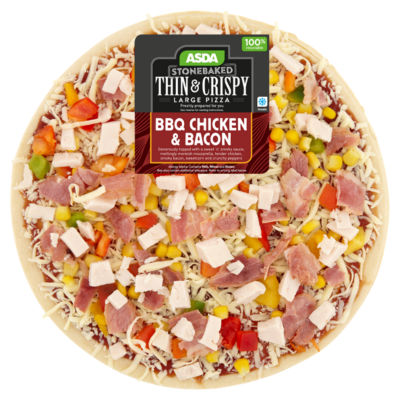 ASDA BBQ Chicken & Bacon Large Thin Stonebaked Pizza - ASDA Groceries