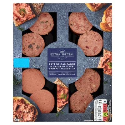 ASDA Extra Special Pâté De Campagne & Chicken Liver Parfait Selection ...