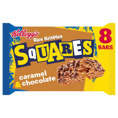 Kellogg's Rice Krispies Squares Caramel & Chocolate Snack Bars 8x36g ...