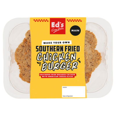 Ed's Easy Diner Southern Fried Chicken Burger 282g - ASDA Groceries