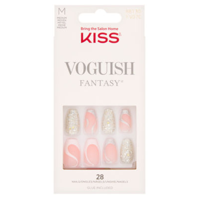 Kiss 28 Medium Voguish Fantasy Nails - ASDA Groceries