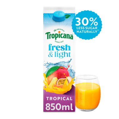 Tropicana Fresh & Light Tropical Juice Blend Drink 850ml - ASDA Groceries