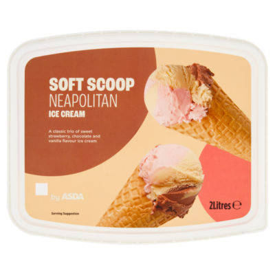 ASDA Soft Scoop Neapolitan Ice Cream 2 Litres - ASDA Groceries