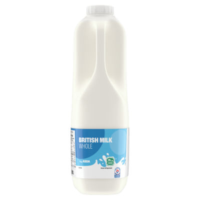 ASDA British Whole Milk 2 Pints/1136ml - ASDA Groceries