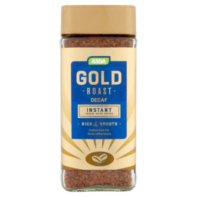 ASDA Freeze Dried Instant Coffee Decaffeinated Gold Roast - ASDA Groceries