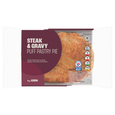 ASDA Steak & Gravy Puff Pastry Pie 150g - ASDA Groceries