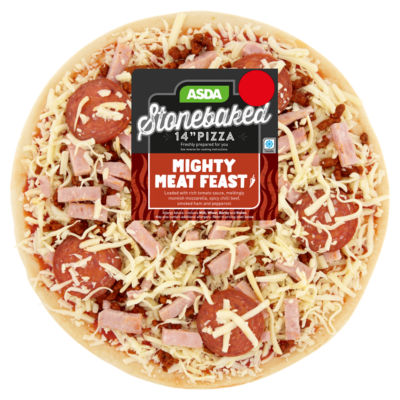 ASDA Meat Feast Stonebaked 14" Pizza (Typically 813g) - ASDA Groceries