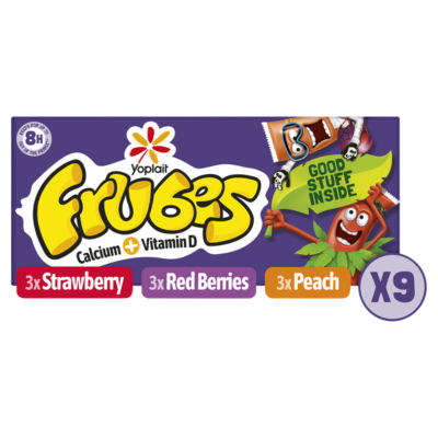 Frubes Kids Strawberry, Red Berry & Peach Yoghurt Tubes 9 x 37g - ASDA ...