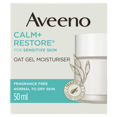 Aveeno Face CALM & RESTORE Oat Gel Face Cream Moisturiser 50ml - ASDA ...