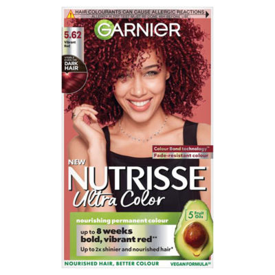 Garnier Nutrisse Nutrisse Ultra Color Dye, Vegan, 5.62 Vibrant Red ...