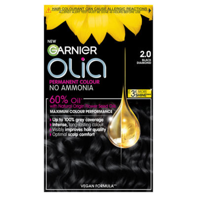 Garnier Olia 2.0 Black Diamond: 100% Grey Coverage, No Ammonia, for ...