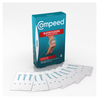 Compeed Blister Plasters Medium Size 6 Pack - Hydrocolloid Foot ...