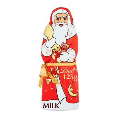 Lindt Santa Christmas Milk Chocolate 125g - ASDA Groceries