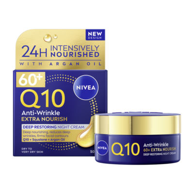 Nivea Q10 Anti-Wrinkle Extra Nourish Deep Restoring Night Cream 50ml ...