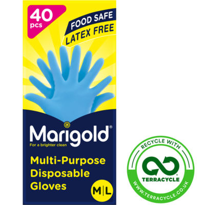 Marigold 40 Multi-Purpose Disposable Gloves M/L 7,5-8,5 - ASDA Groceries