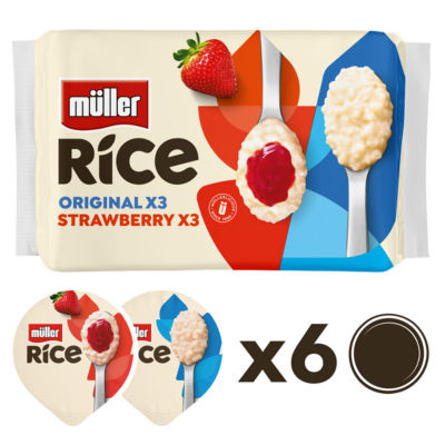 Muller Rice Strawberry & Original Low Fat Desserts - ASDA Groceries