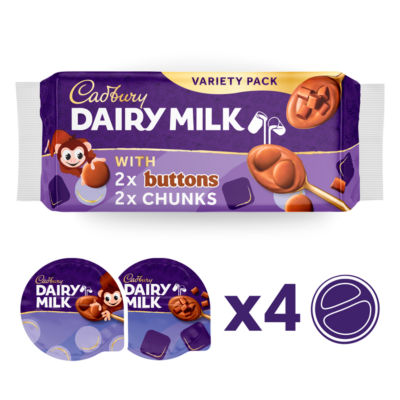 Cadbury Dairy Milk Buttons & Chunks Chocolate Desserts 4x75g - ASDA ...
