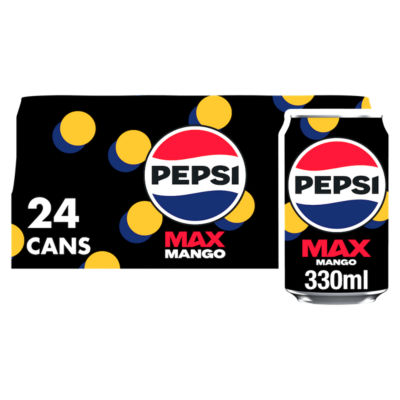 Pepsi Max Mango No Sugar Cola Cans 24 x 330ml - ASDA Groceries