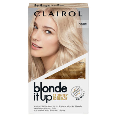 Clairol Blonde It Up, Permanent High Lift No Bleach Hair Dye, Platinum ...