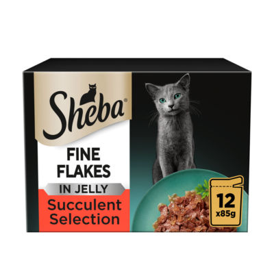 Sheba ® Fine Flakes Adult Wet Cat Food Succulent Selection in Jelly ...