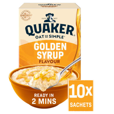 Quaker Oat So Simple Golden Syrup Porridge Sachets 10x36g - ASDA Groceries