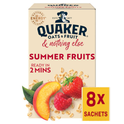 Quaker Oats & Fruit with Summer Fruits 8 Porridge Sachets (264g) - ASDA ...