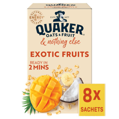 Quaker Oats & Fruit with Exotic Fruits 8 Porridge Sachets (264g) - ASDA ...
