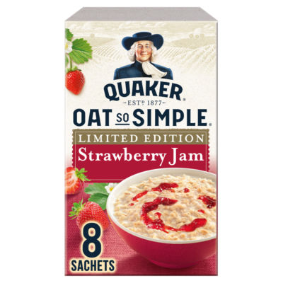 Quaker Oat So Simple Strawberry Jam Porridge 8 Pack - ASDA Groceries