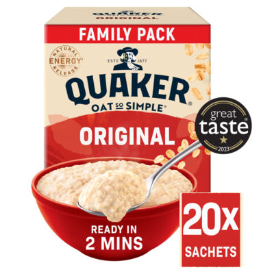 Quaker Oat So Simple Original Big Pack Porridge Sachets 20 x 27g - ASDA ...