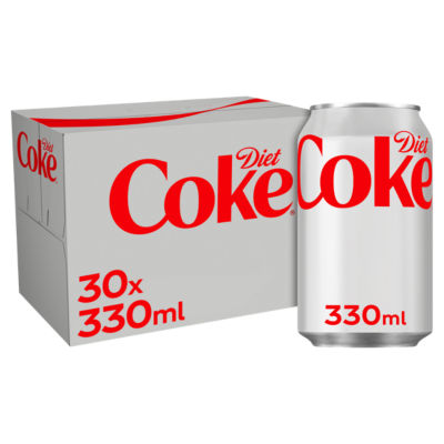 Diet Coke Cola 30 x 330ml Cans - ASDA Groceries