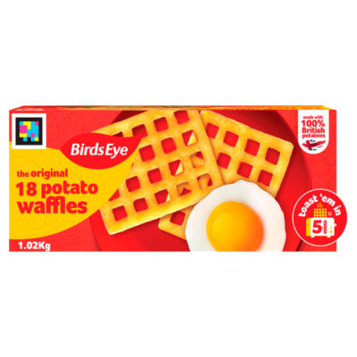 Birds Eye 18 Potato Waffles 1.02kg - ASDA Groceries