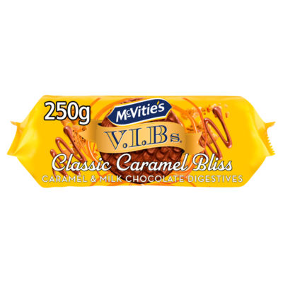 McVitie's V.I.Bs Classic Caramel Bliss Chocolate Digestive Biscuits ...