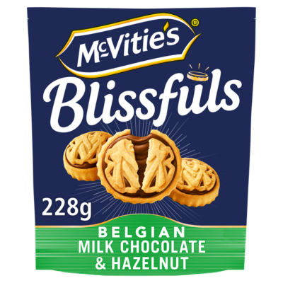 McVitie's Blissfuls Belgian Milk Chocolate & Hazelnut Biscuits - ASDA ...