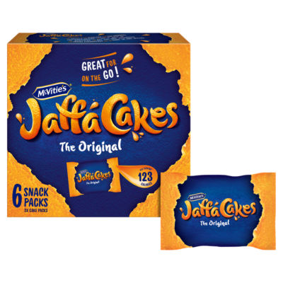 McVitie's Jaffa Cakes Original Chocolate Biscuits Snack Pack 6 x 3 ...