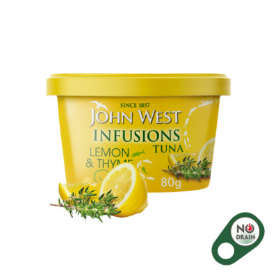 John West Lemon & Thyme No Drain Tuna Infusions 80g - ASDA Groceries