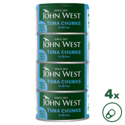 John West Tuna Chunks in Brine 4x125g (102g drained) - ASDA Groceries