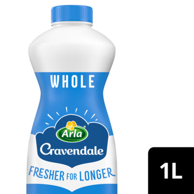 Cravendale Arla Filtered Fresh Whole Milk 1L Fresher for Longer - ASDA ...
