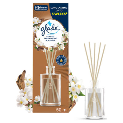 Glade Sensual Sandalwood & Jasmine Reed Diffuser 50ml - ASDA Groceries