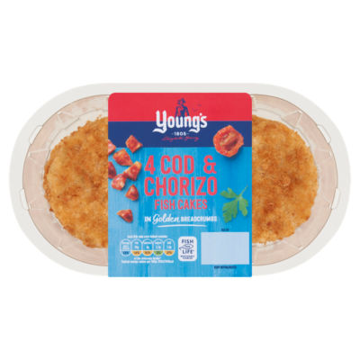 Young's 4 Cod & Chorizo Fish Cakes 540g - ASDA Groceries