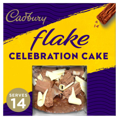 Cadbury Flake Birthday Celebration Chocolate Cake Serves 14 - ASDA ...