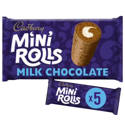 Cadbury Mini Rolls Milk Chocolate Cakes 5 Pack - ASDA Groceries