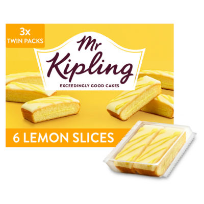 Mr Kipling Lemon Layered Cake Slices 6 Pack - ASDA Groceries