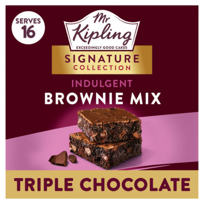 Mr Kipling Signature Baking Triple Chocolate Brownie Cake Mix 379g ...