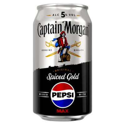 Captain Morgan Original Spiced Gold and Pepsi MAX® Ready to Drink 330ml ...